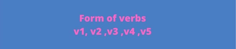 How to learn Form of verb-v1 v2 v3 v4 v5 - Bloggjhedu